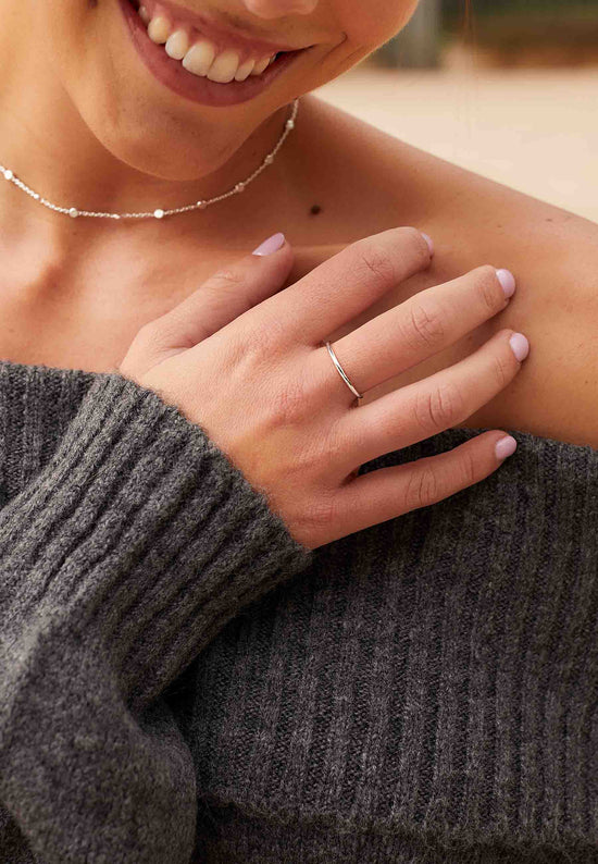 VIMAAN RING | Thin and Basic Sterling Silver Ring – San Saru