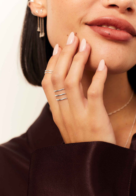 KANU RING | Plain Silver Triple Ring – San Saru