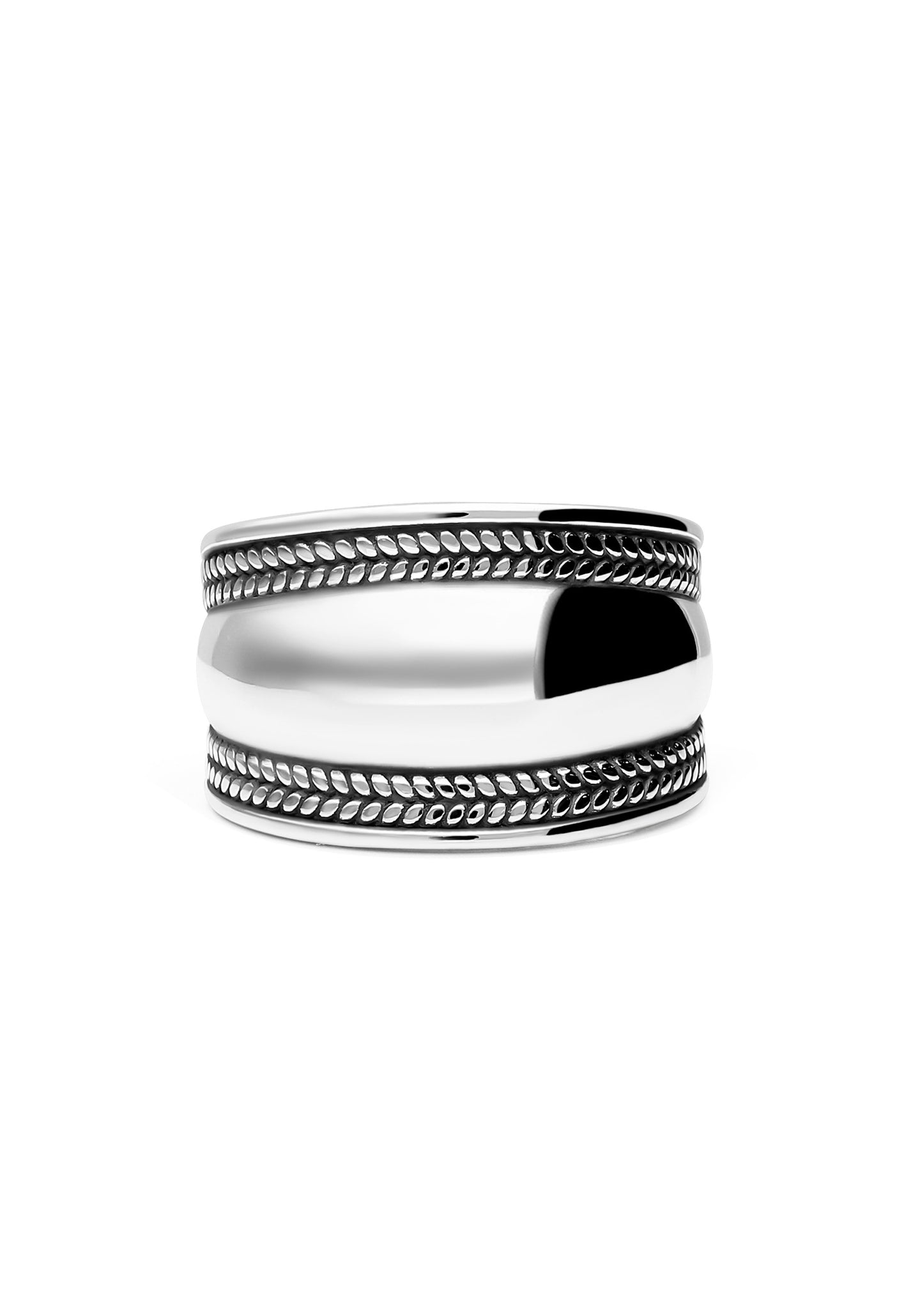 CHANDI RING | Medium Bulky Silver Ring | San Saru