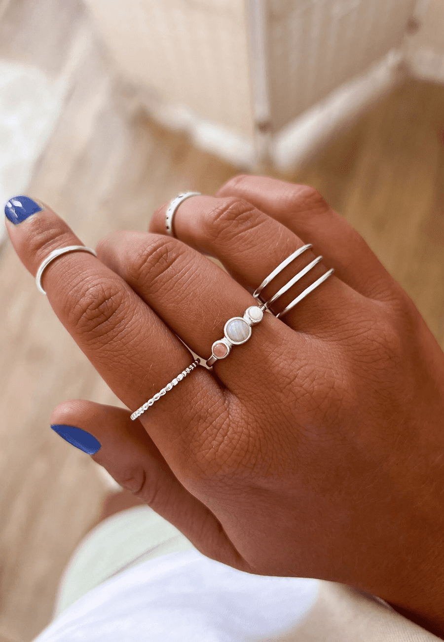 KANU RING | Plain Silver Triple Ring – San Saru
