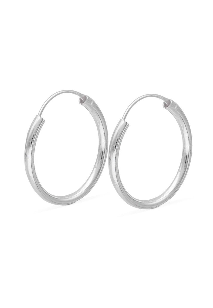 PENDIENTES ACHIR (30MM) | Aros Lisos Grandecitos y de Plata – San Saru
