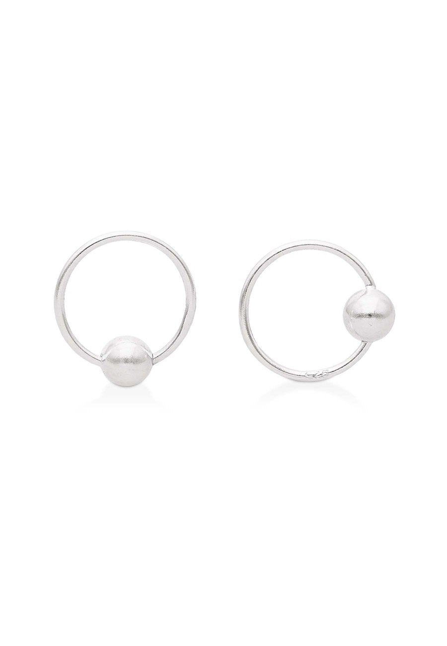 AFTAN PIERCINGS (8MM) | Silver Hoops with Ball – San Saru