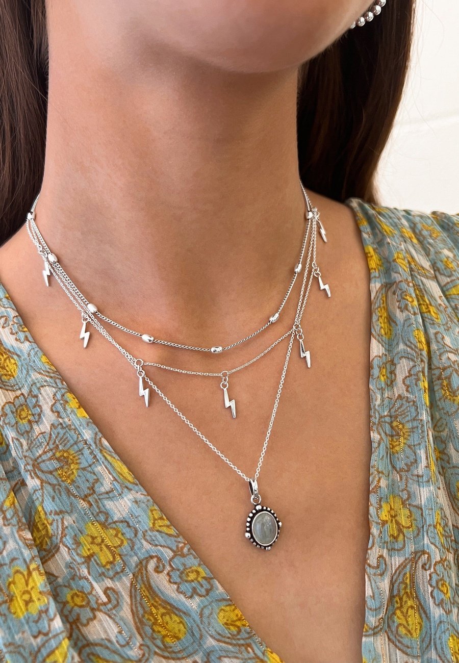 COLLAR SARANI | Collar con Piedra Aguamarina – San Saru